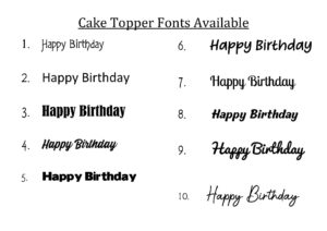 Personalised Cake Topper - Acrylic - RainbowRhinoLaser