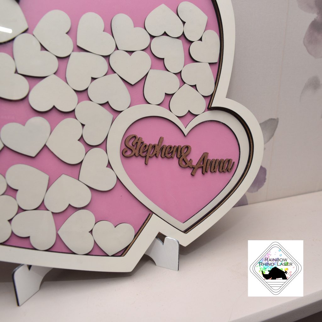 Personalised Wedding Seat Reservation Tag - RainbowRhinoLaser