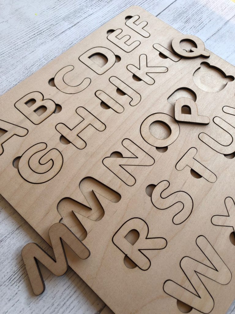 Wooden Alphabet Puzzle - RainbowRhinoLaser
