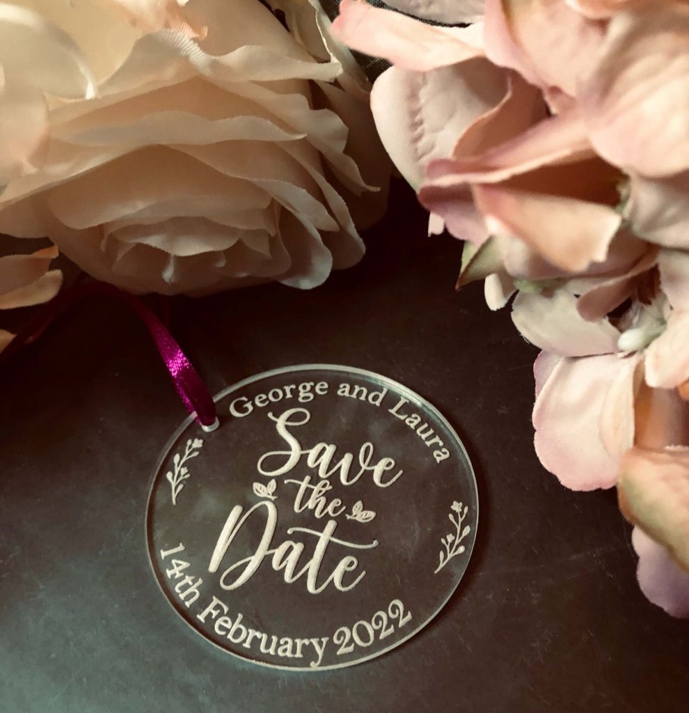 Save The Date Personalised Wedding Keepsake - Acrylic (set Of 5 ...