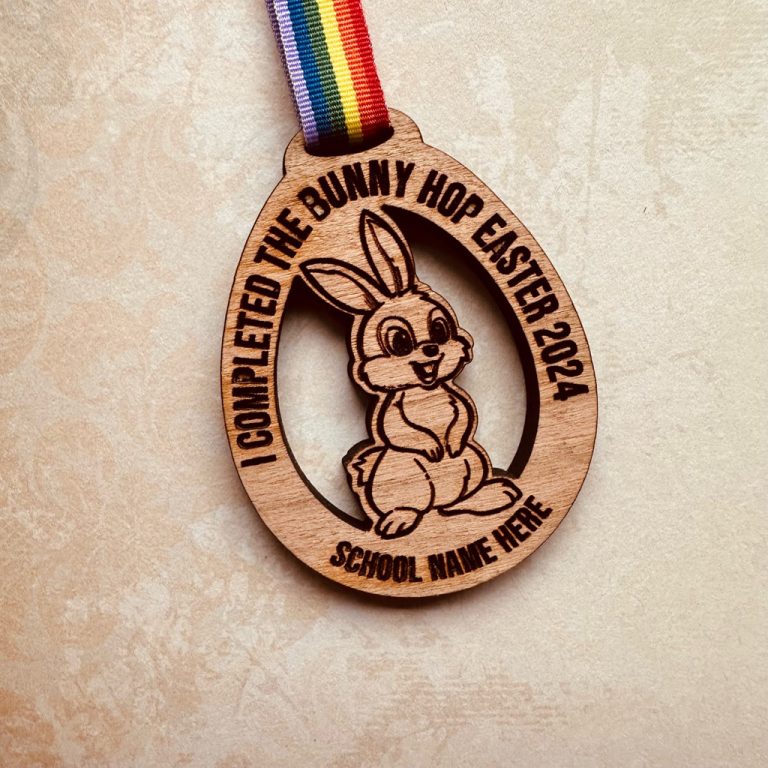 Easter Bunny Medal - RainbowRhinoLaser