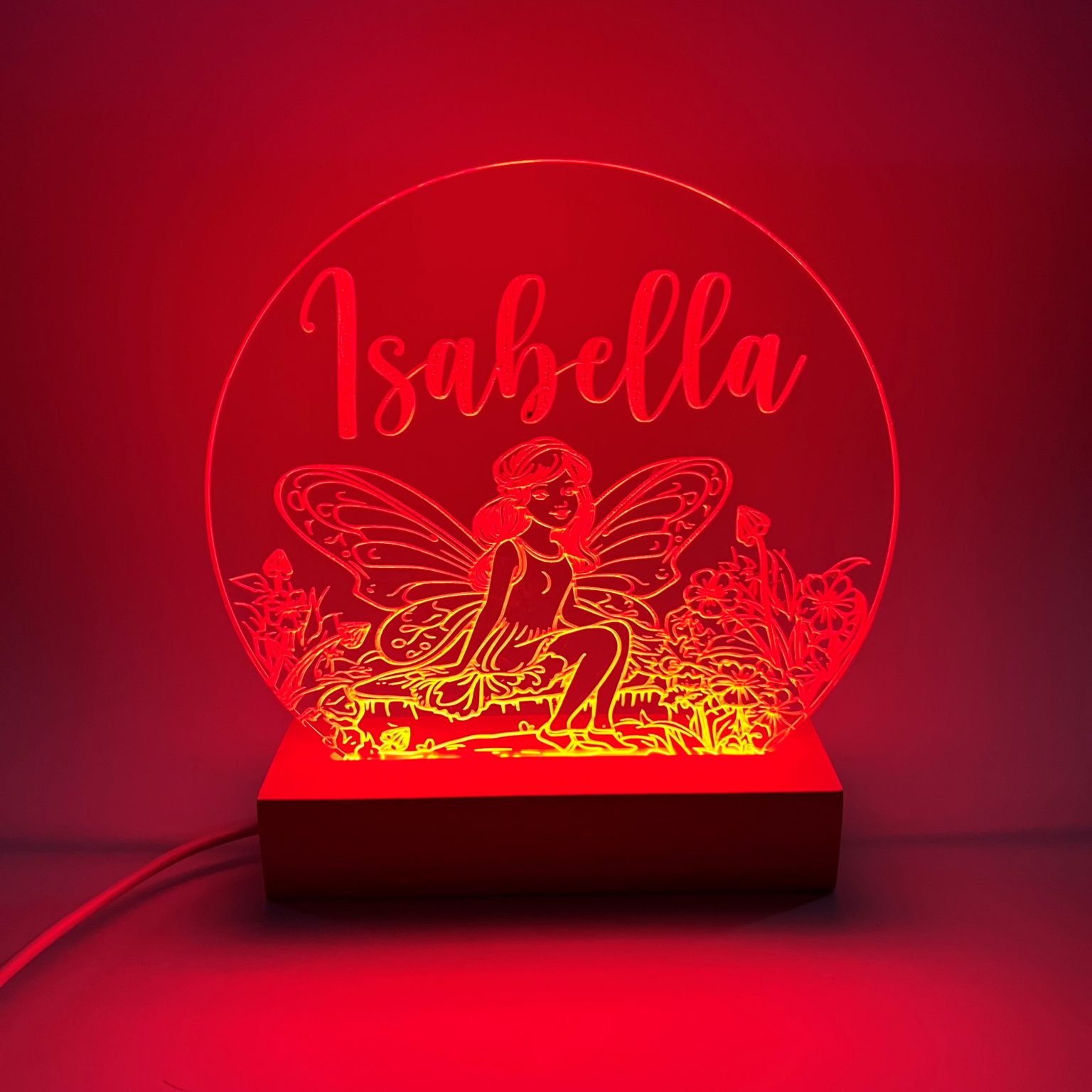 Personalised LED Light - Fairy - RainbowRhinoLaser