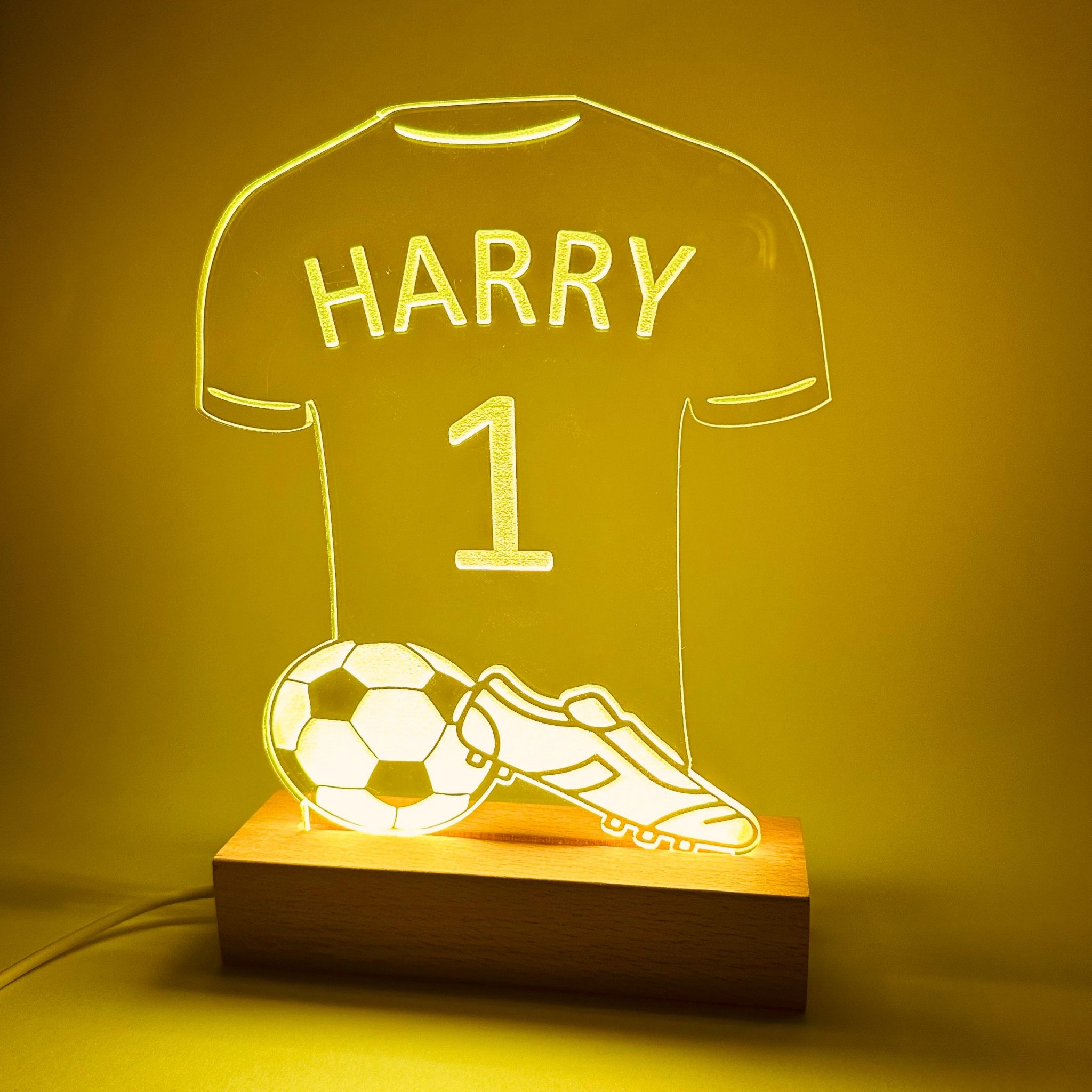 Personalised LED Light - Football Shirt - RainbowRhinoLaser