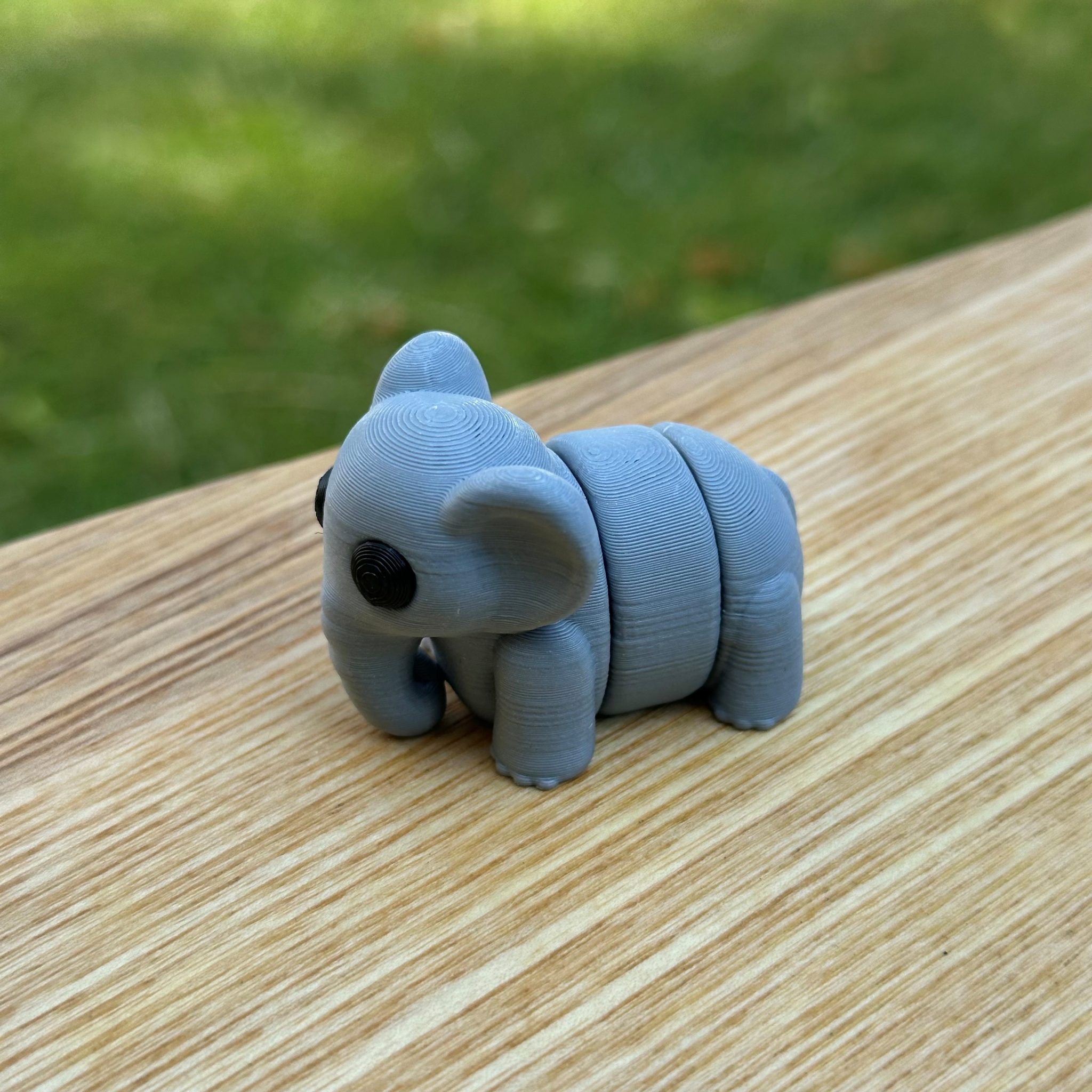 3D Printed Mini Fidget Collectables- Elephant - RainbowRhinoLaser